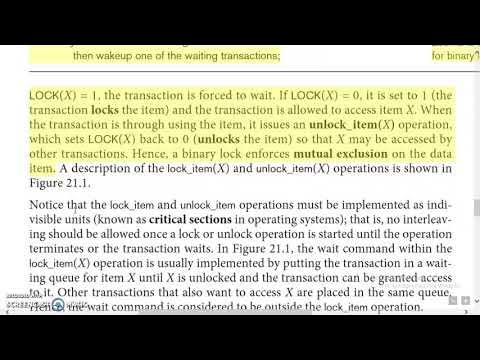 DBMS Concurrency control part 2 | Locking | binary locks | Shared locks ...
