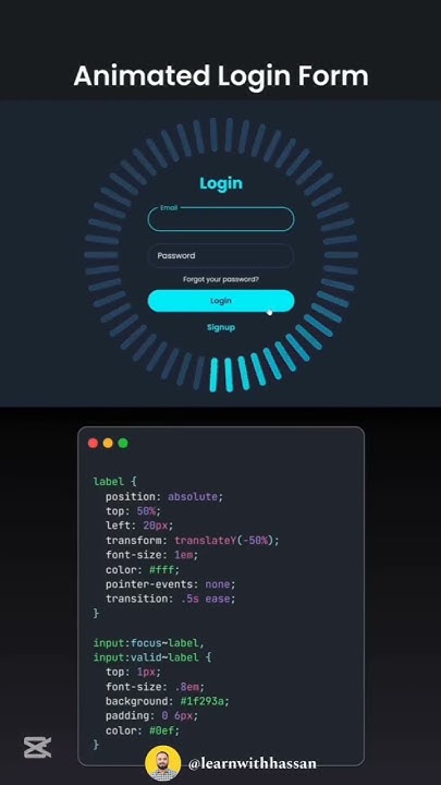 Modern login form made with only HTML & CSS | Responsive Login forms | CodeMinds - YouTube