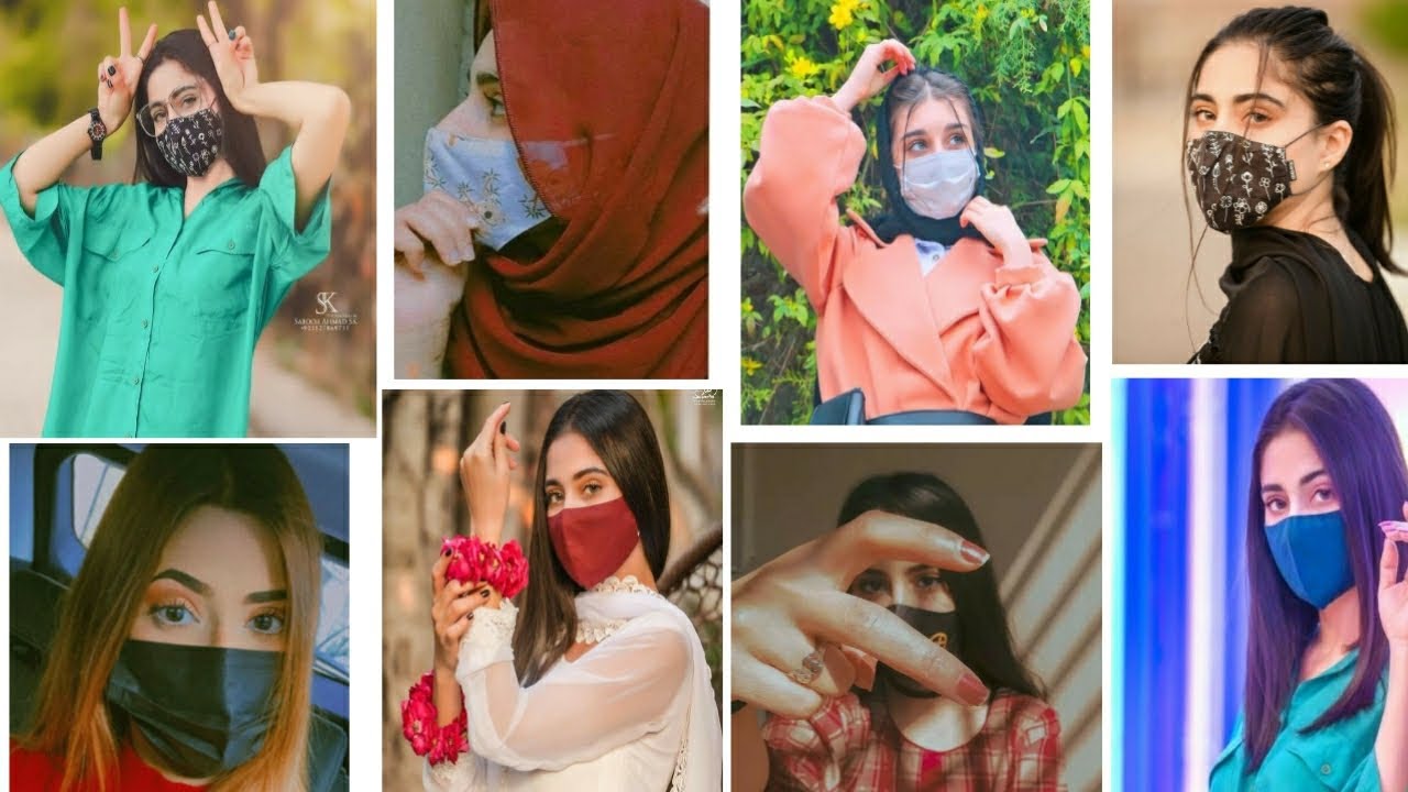 Mask hide face dp or profile picture |stylish girls Dpz for instagram ...