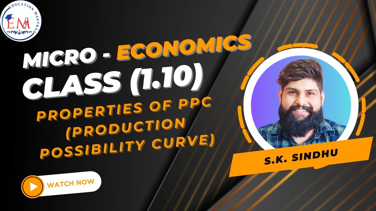 Properties of PPC | Class 11 Economics | Chapter 1 | Class 1.10 | S. K ...