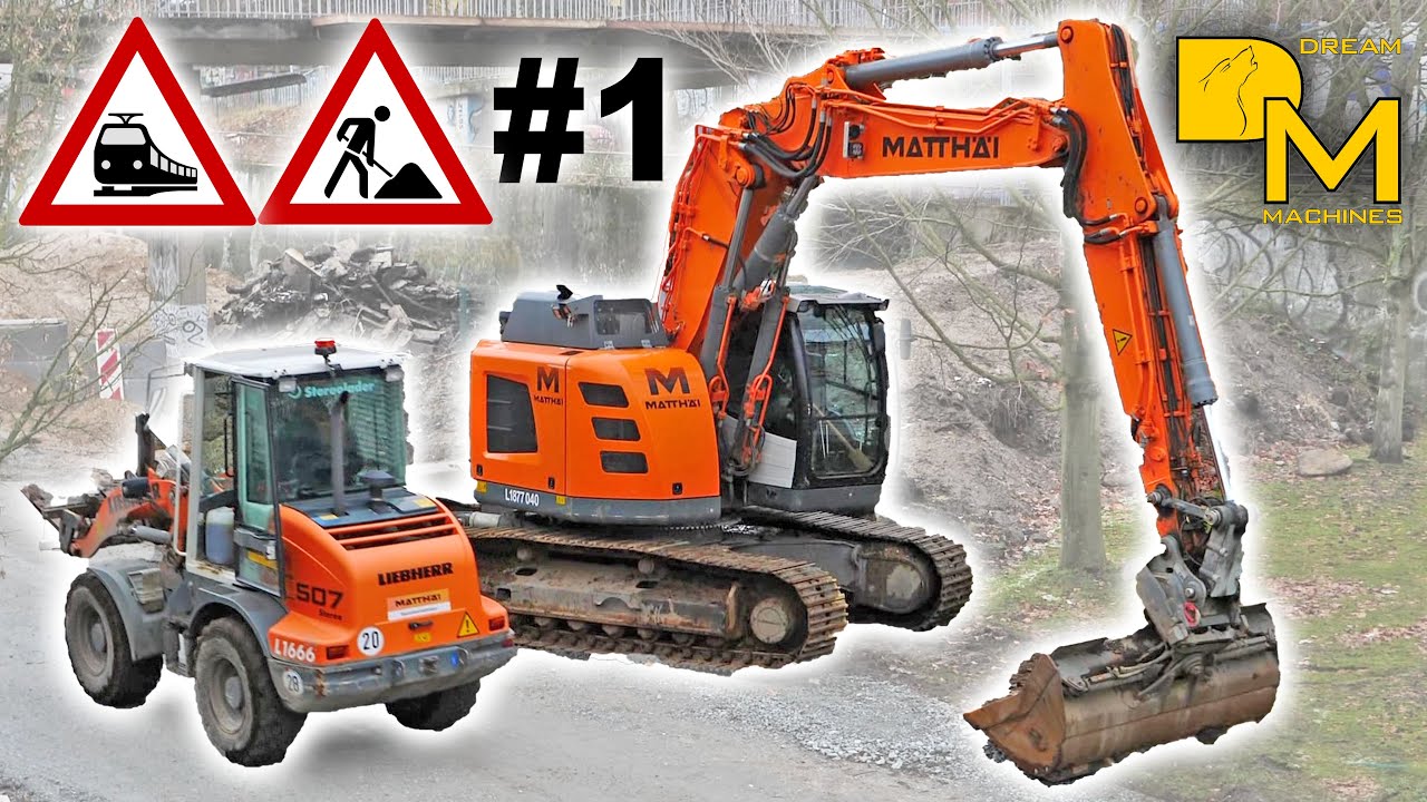 Relocating whole train station! Heavy machinery beginning work clearing ...