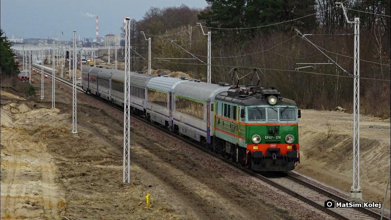 EP07-376 z IC Dąbrowska po lewym w kierunku Łap - YouTube