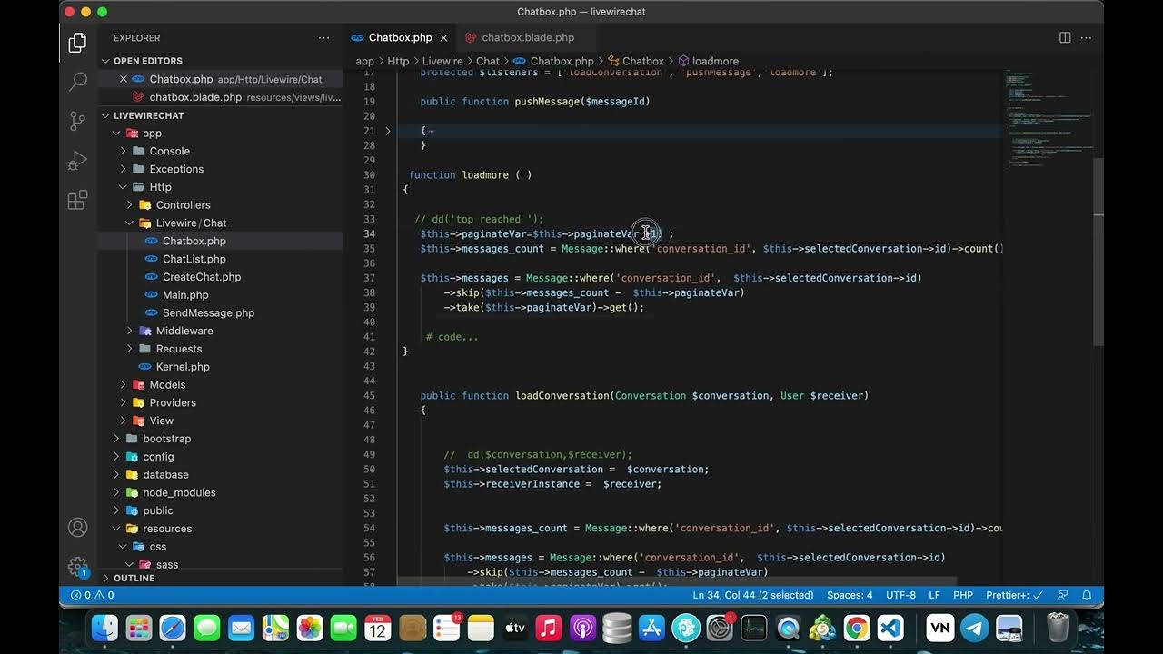 25 load more messages (Laravel-Livewire Chat-Message App Tutorial) - YouTube