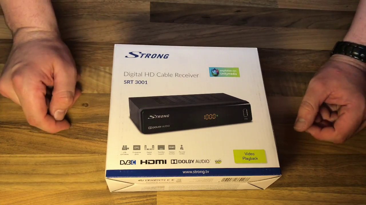 Strong SRT 3001 Digital cable TV in brilliant HD unboxing and ...