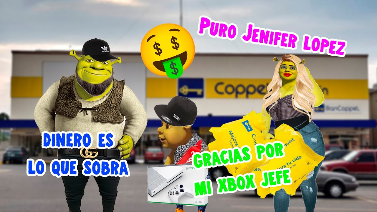 FIONA y SHREK se gastan todo el AGUINALDO en Coppel I Compa Shrek - YouTube