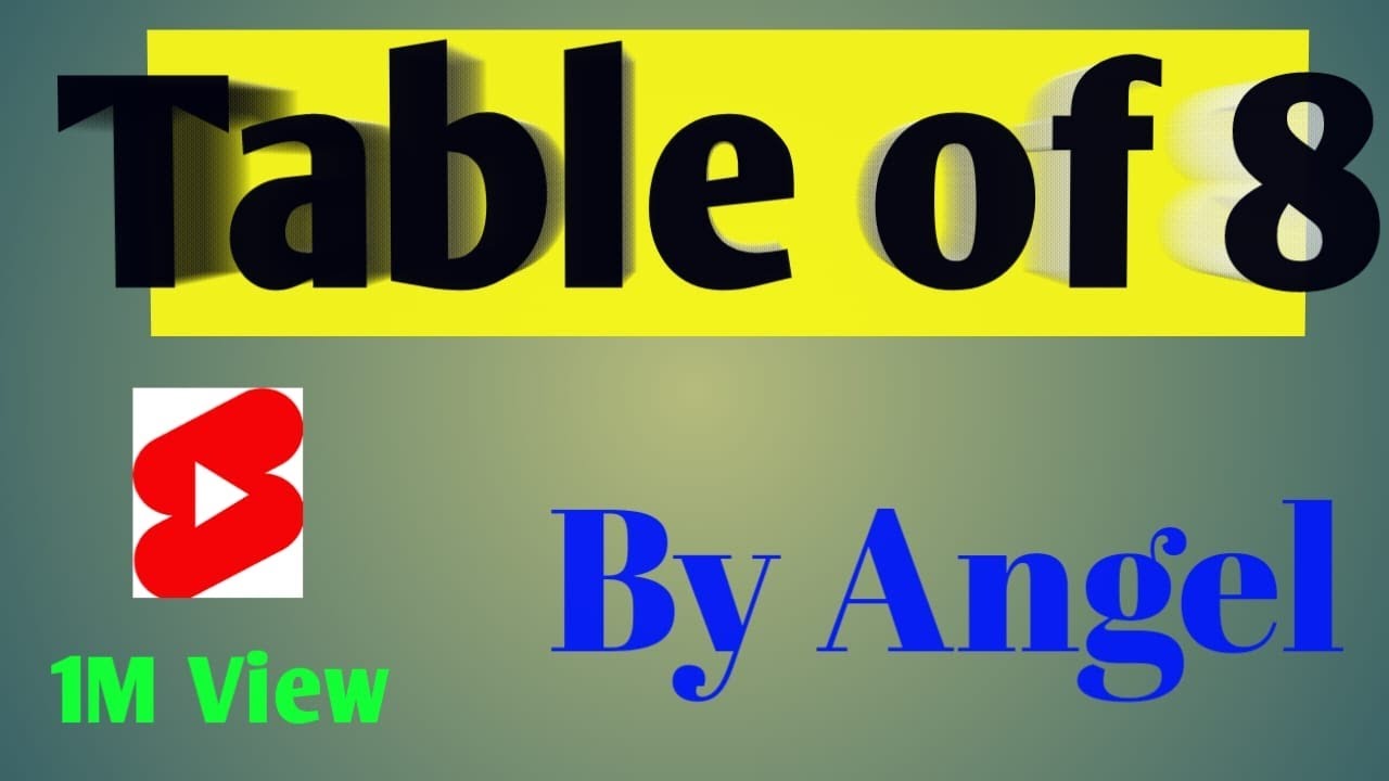 Table of 8 | Tables | multiplication learn | 8 ka table | #Shorts - YouTube