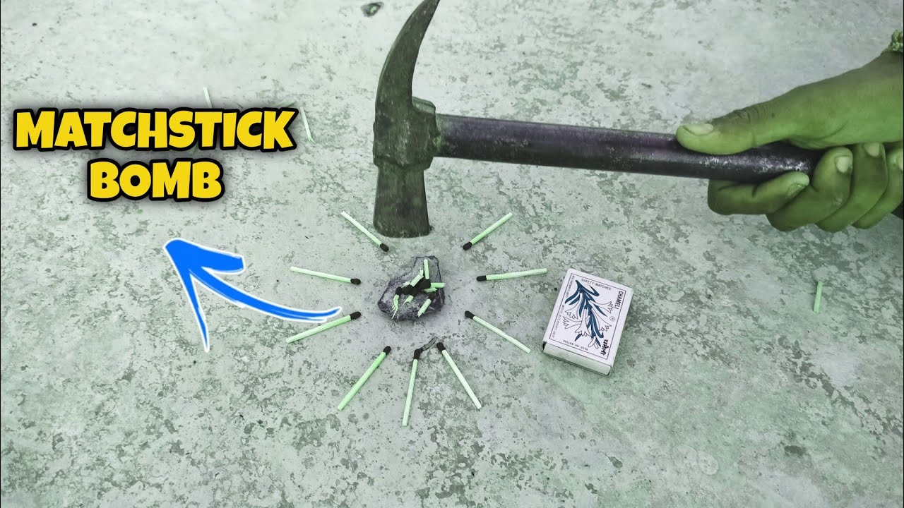 matchstick bomb experiment | Testing matchstick pataka | exploding ...