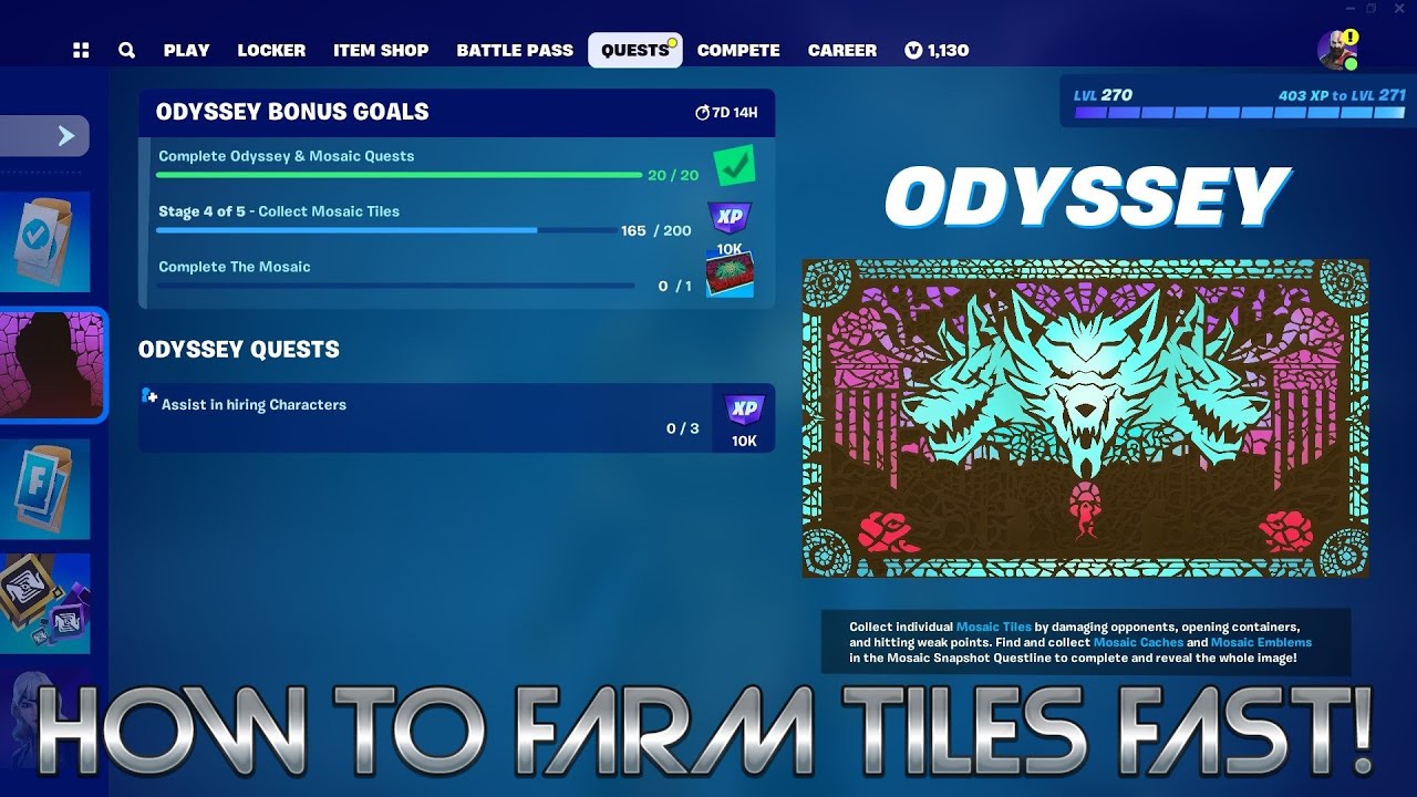 How to Farm Mosaic Tiles Fast!!!! - YouTube