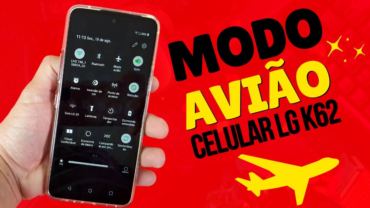 COMO ATIVAR E DESATIVAR O MODO AVIÃO NO CELULAR LG K62 - YouTube