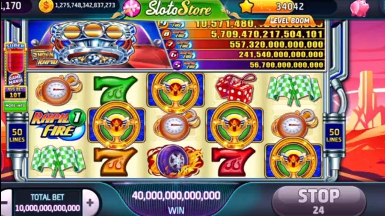 Slotomania Smokin Rapid 10T$ Bet GAME MANIA 10 Free Spins #slotomania # ...