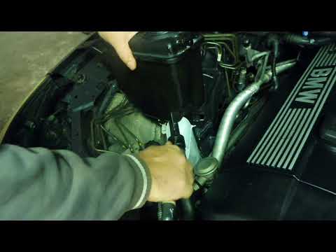 BMW, how to replace coolant expansion tank, reservoir. - YouTube