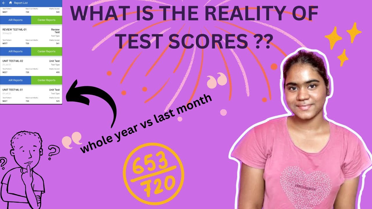 My Test Marks Vs NEET Actual Score!! - YouTube