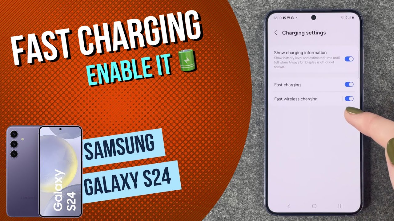 Samsung Galaxy S24 how to enable fast charging - YouTube
