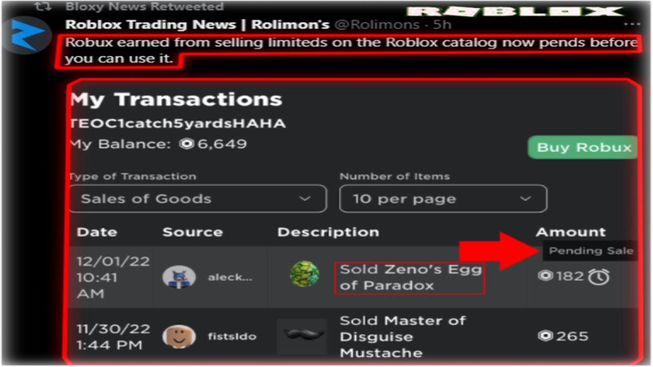 ROBUX New LIMITEDS Pending update... - YouTube