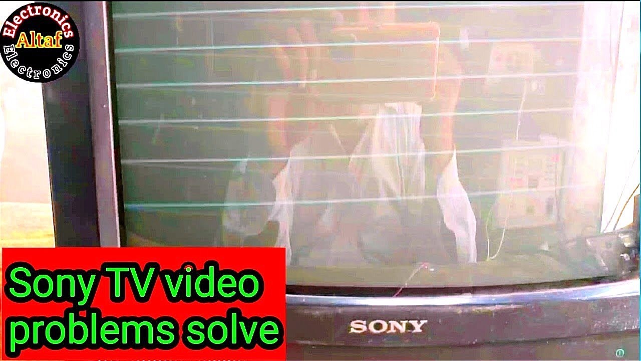 CRT Sony TV 14 inch video problem solve Altaf electronics - YouTube