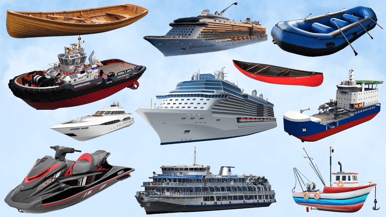 Water transport for kids | Water transportation videos for toddlers ...