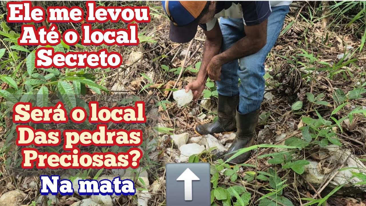 Um lugar secreto no meio do mato será o local das pedras preciosas ...