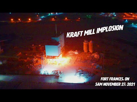 VIDEO: The Fort Frances kraft mill comes tumbling down - TBNewsWatch.com