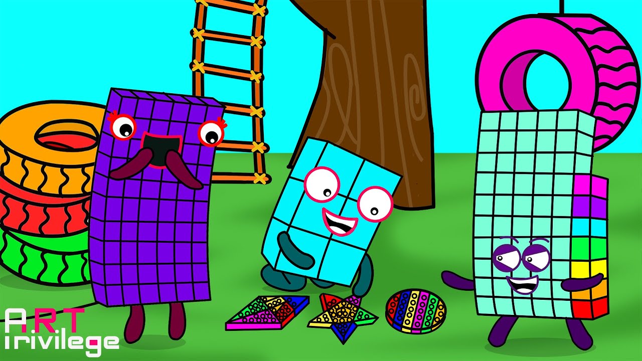 Let's play Pop It | Numberblocks Fanmade Coloring Story - YouTube