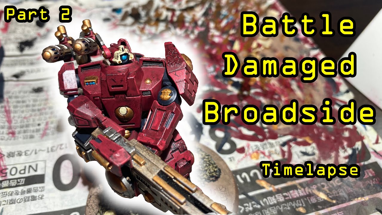 Battle Damaged Tau Broadside Suit Painted by an Amateur - YouTube