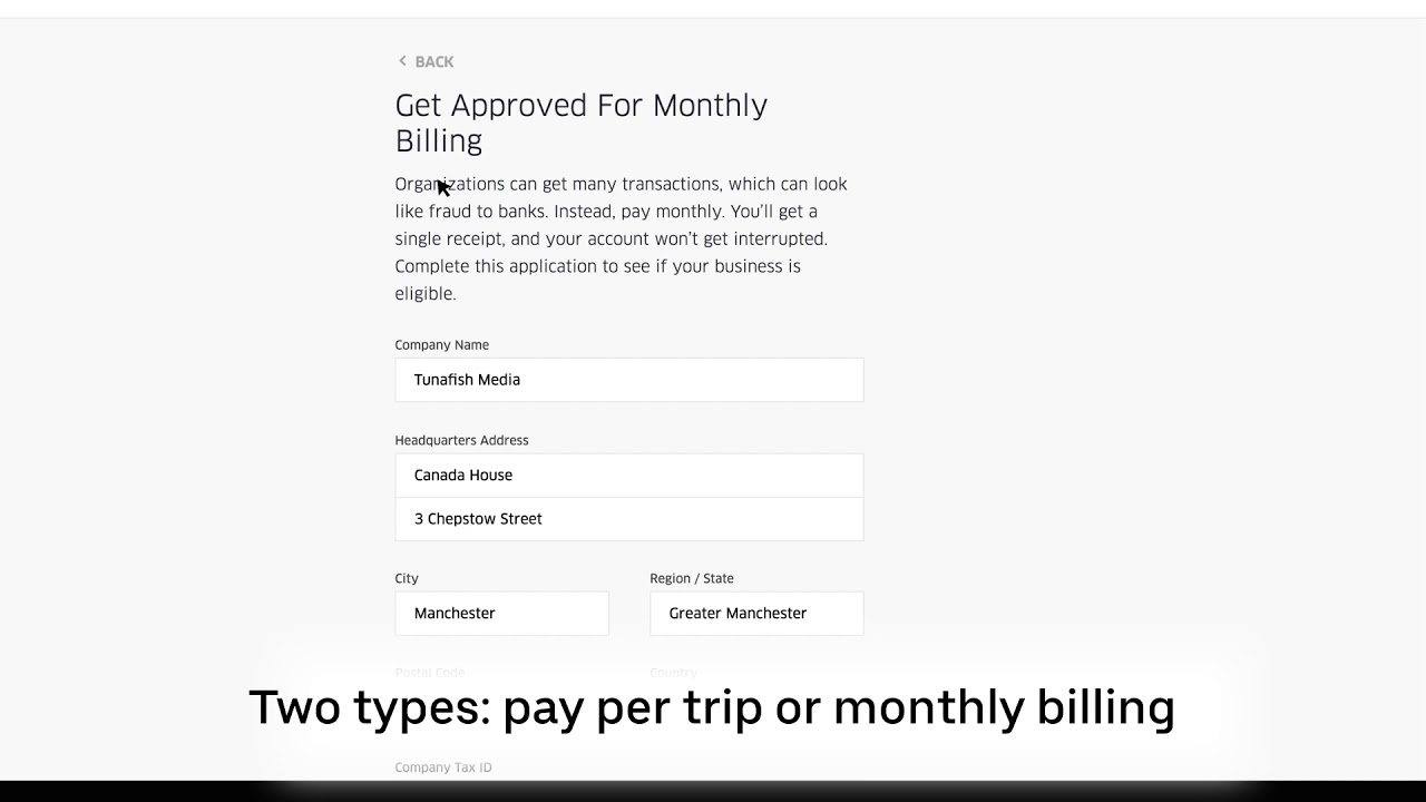 How to use the Billing section of Uber for Business - YouTube