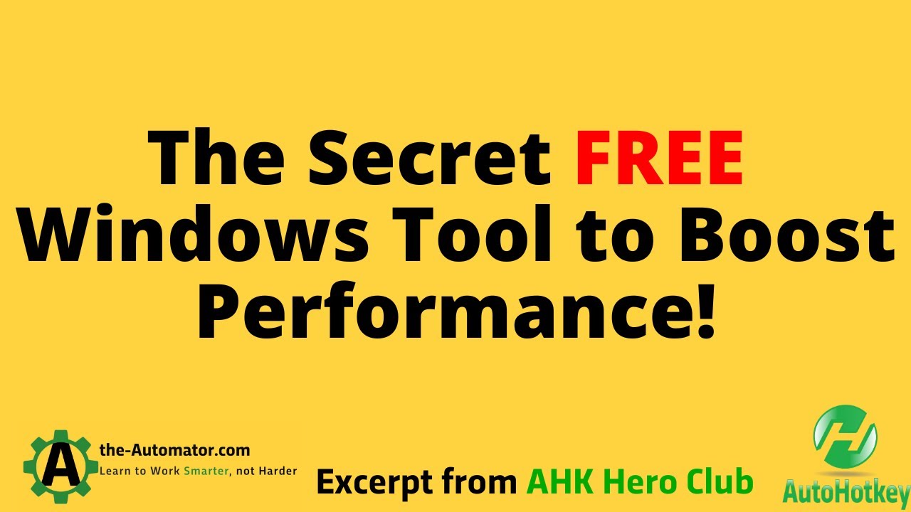 ⚡ The Secret FREE Tool to Boost Your Windows Performance! 🖥️💨 - YouTube