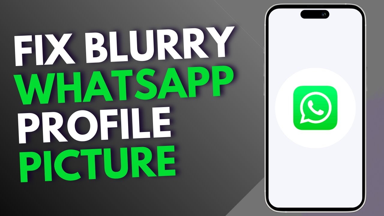 How to Fix Blurry WhatsApp Profile Picture - YouTube