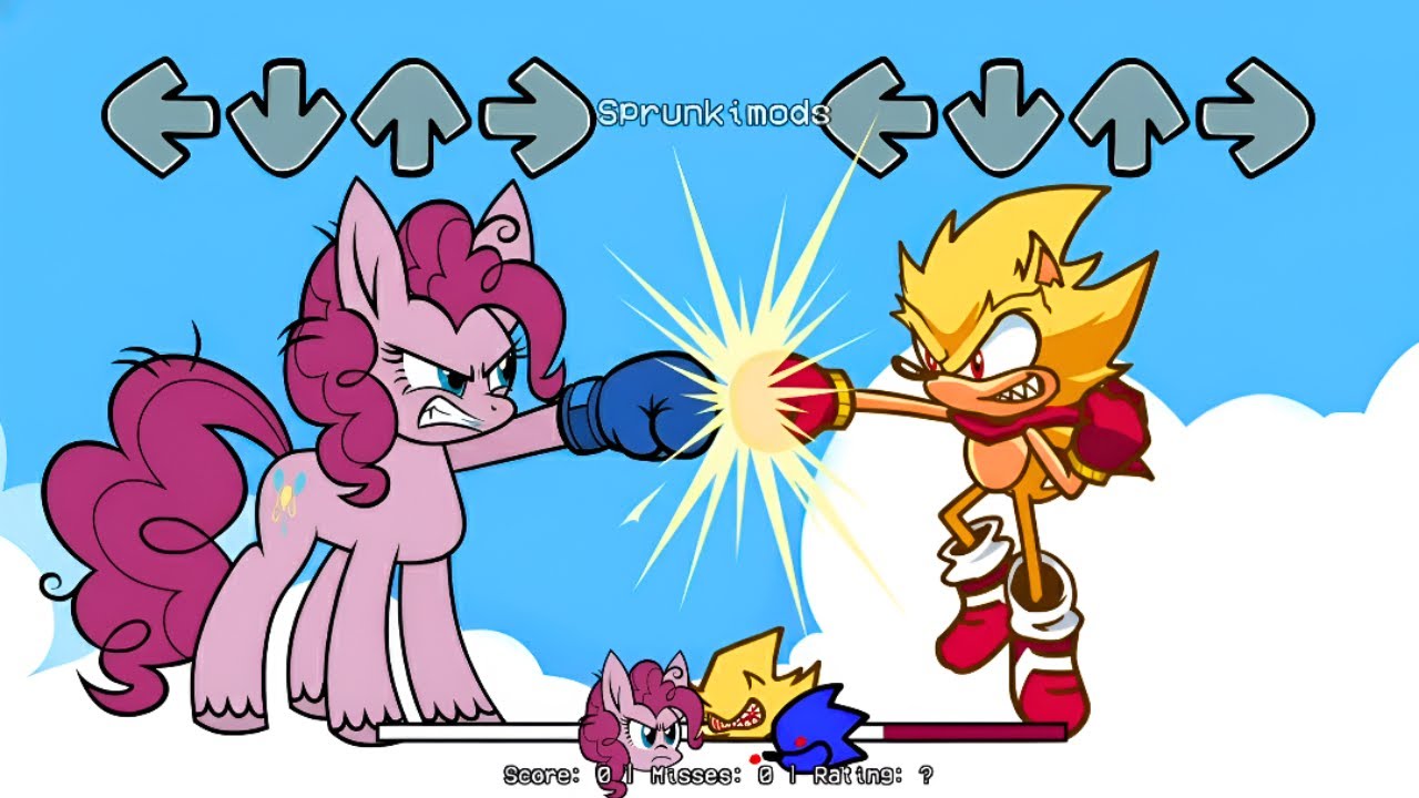 FNF Sonic All PHASES VS My Little Pony Sings Pony Girl | Bluey FNF Mods ...