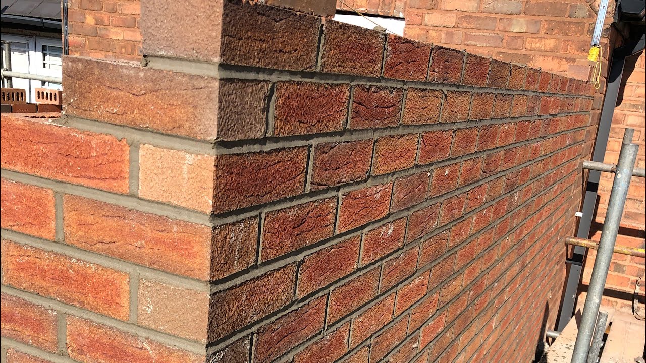 Bricklaying working on a steel frame please like share and subscribe ...