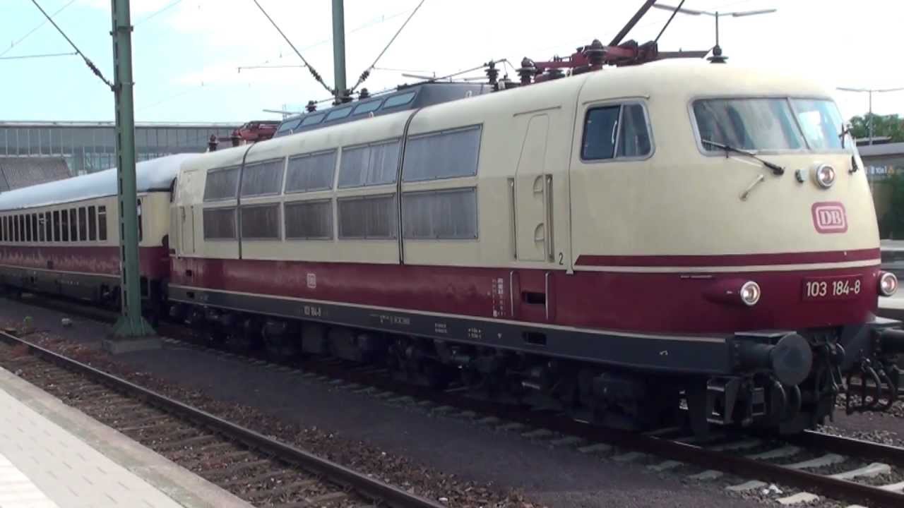 TEE Rheingold mit BR 103 und viel Pfiff (!) am Ende. Heidelberg 6/2011 ...