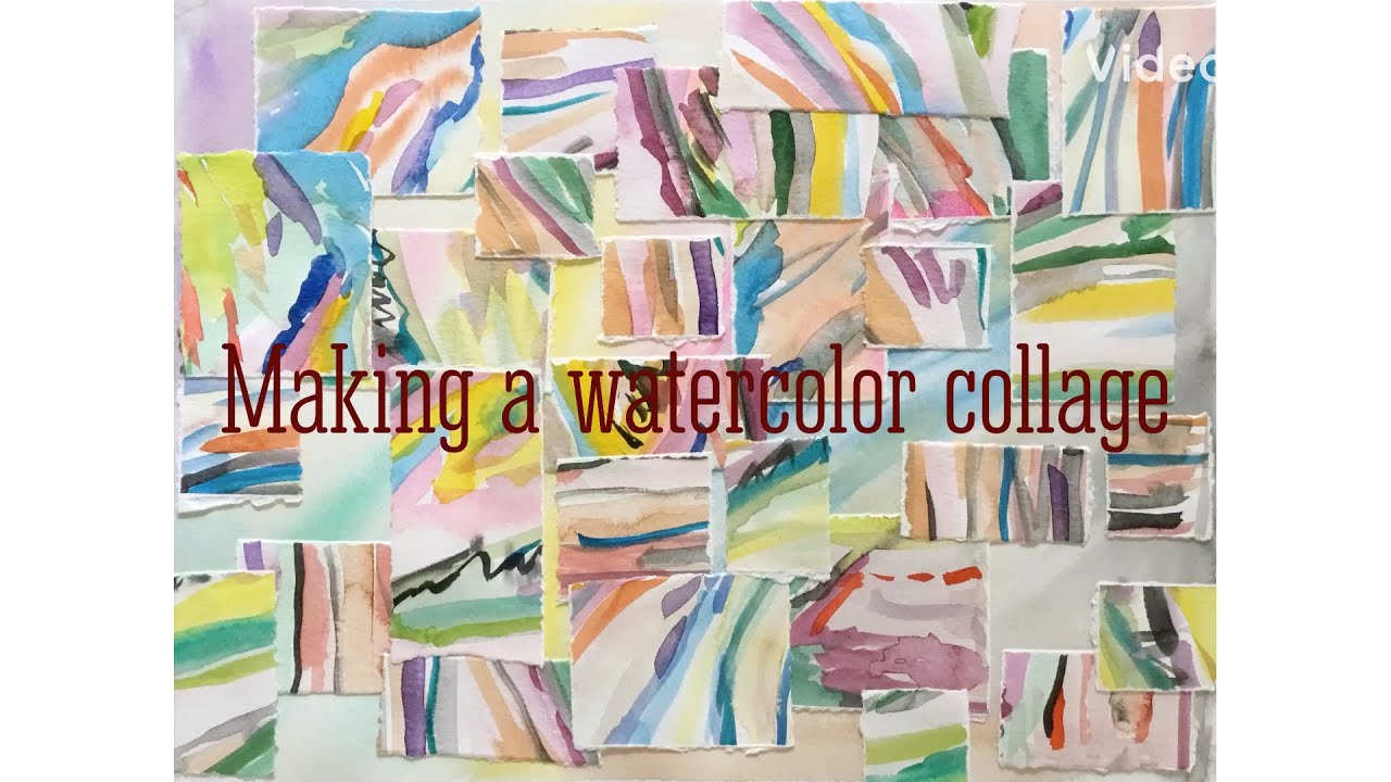 Making a watercolor collage 2 - YouTube
