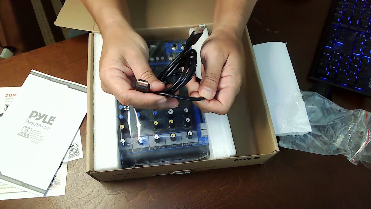 PYLE PMXU43BT - 4CH USB MIXER UNBOXING - YouTube