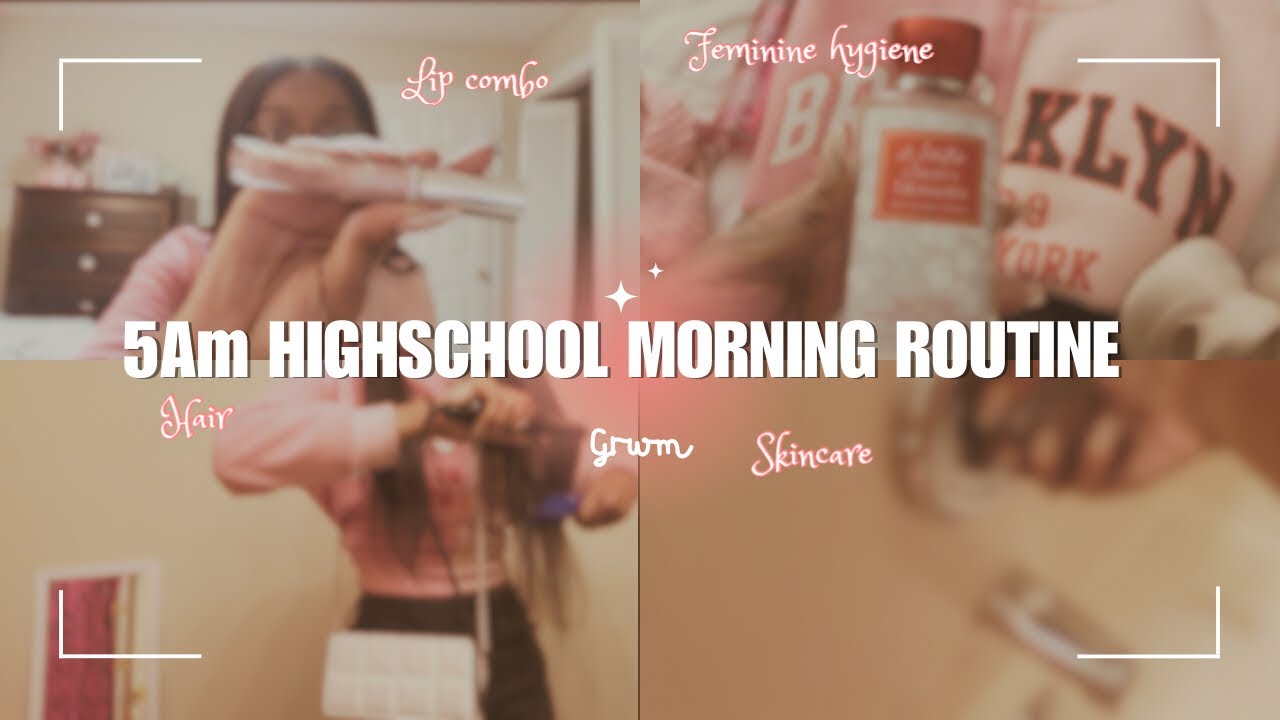 5AM HIGH-SCHOOL MORNING ROUTINE ☆(first video) - YouTube