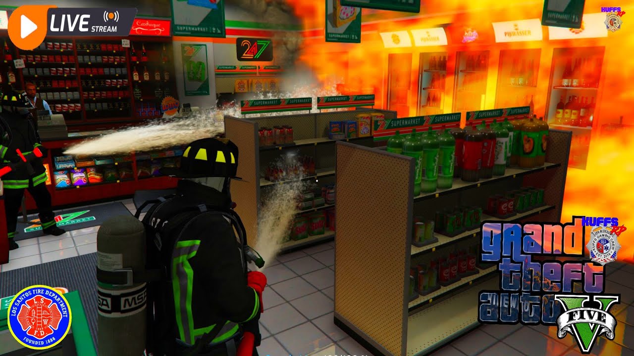 LIVE: GTA V Kuffs FiveM Roleplay: SAFD Fire/Ems Rescue on the East Side ...