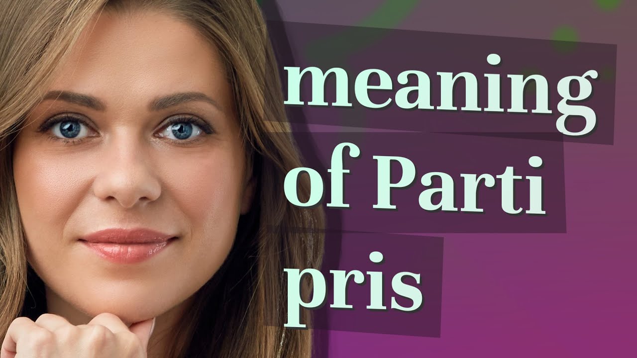 Parti pris | meaning of Parti pris - YouTube