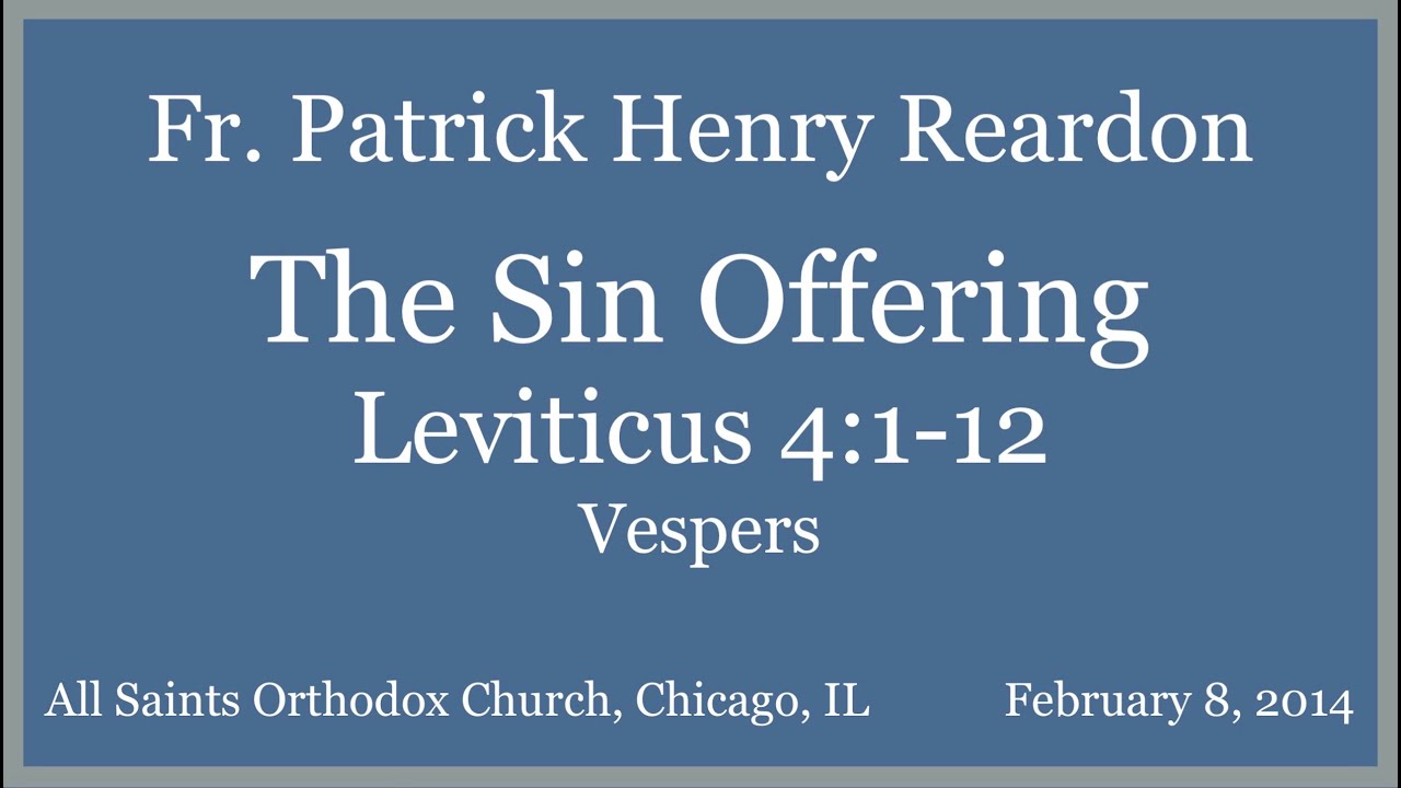The Sin Offering: Leviticus 4 - YouTube
