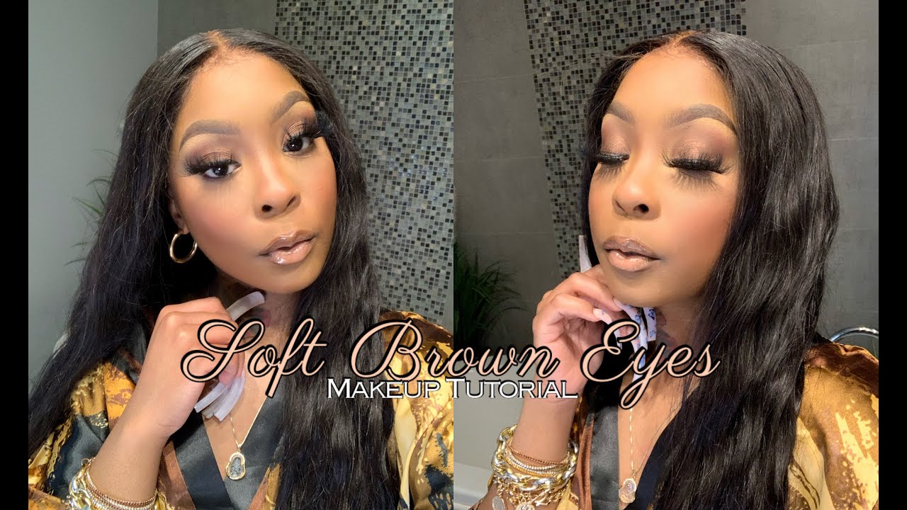 In My Bathroom Glam | Soft Brown Eyes | makeup tutorial - YouTube