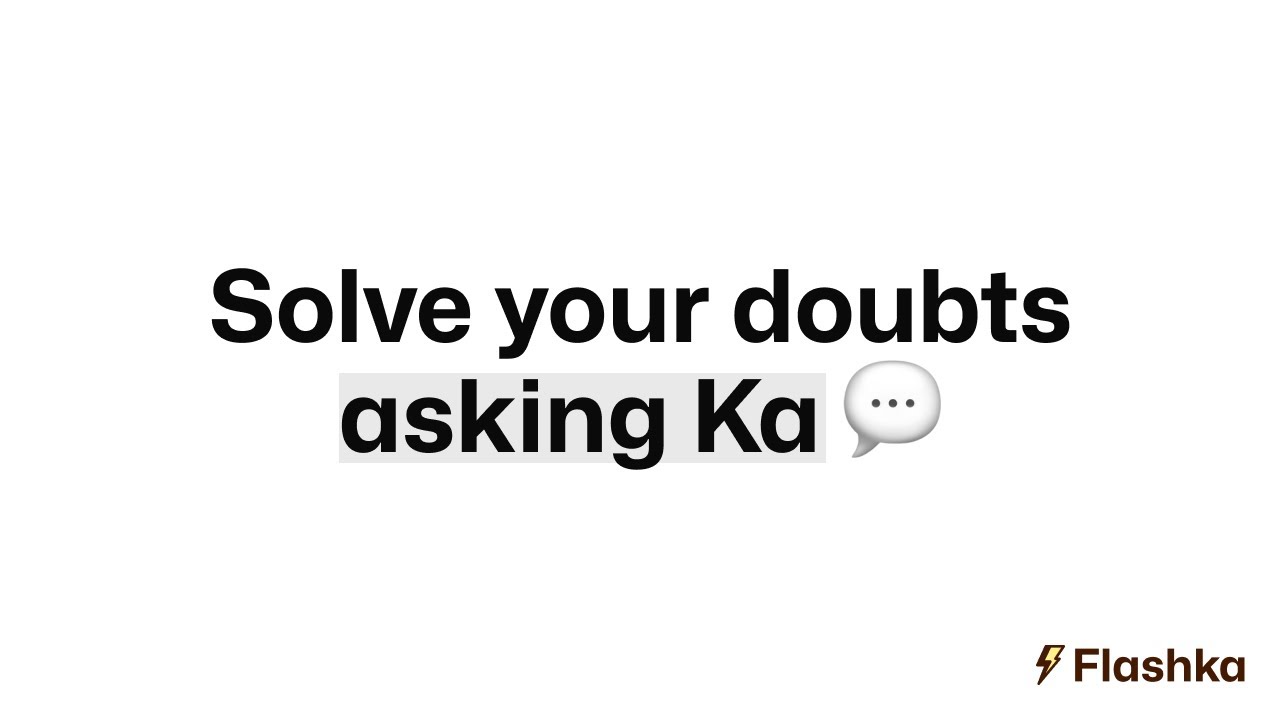 Solve your doubts asking professor Ka 💬 - YouTube