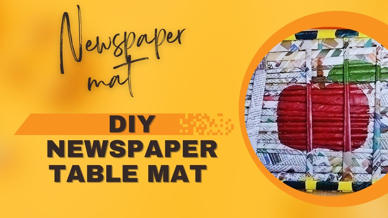 DIY Newspaper Mat | How ti make mat with the help of newspaper - YouTube
