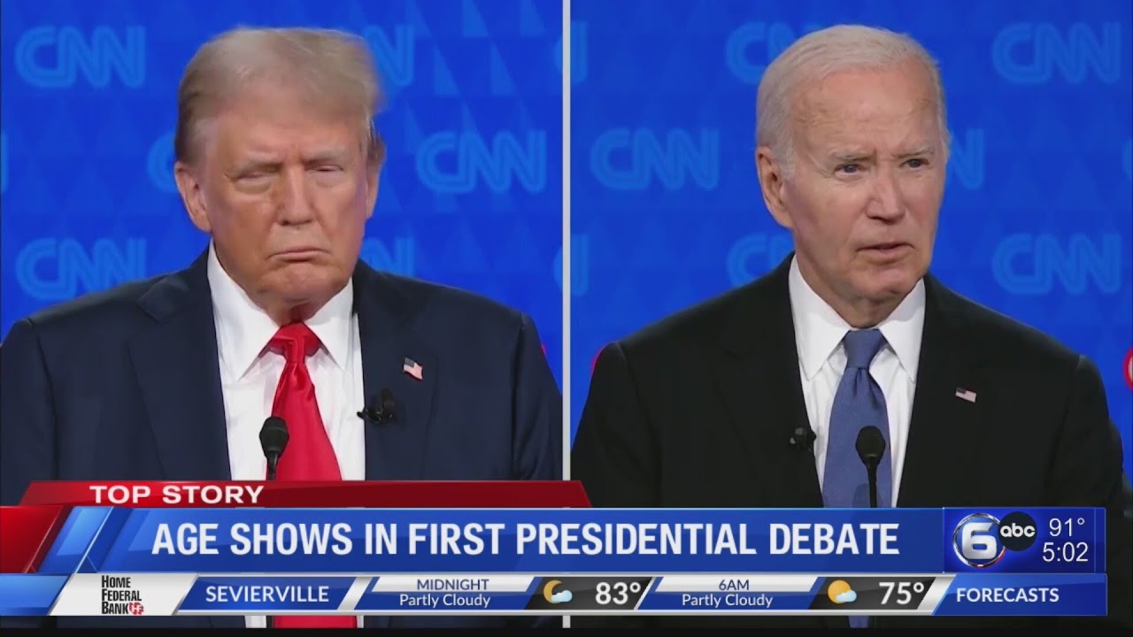 Age shows in first presidential debate - YouTube