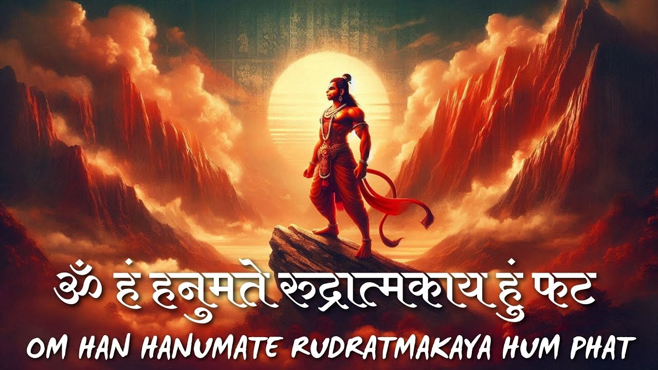 Om Han Hanumate Rudratmakaya Hum Phat | Powerful Hanuman Mantra | 1008 ...
