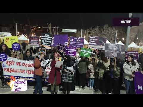 Antep’te kitlesel 8 Mart yürüyüşü: Bize dayatılan yaşamı kabul etmiyoruz!