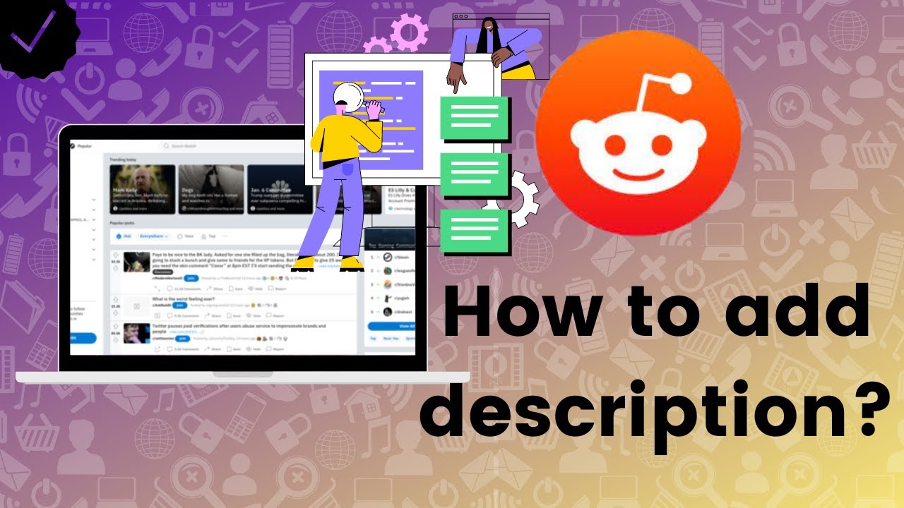How to add a brief description to Reddit account? - YouTube