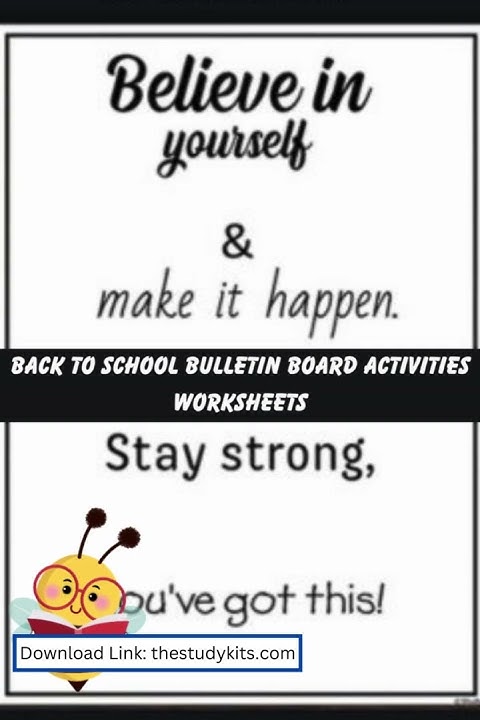 Back to School Bulletin Board Activities Worksheets - YouTube