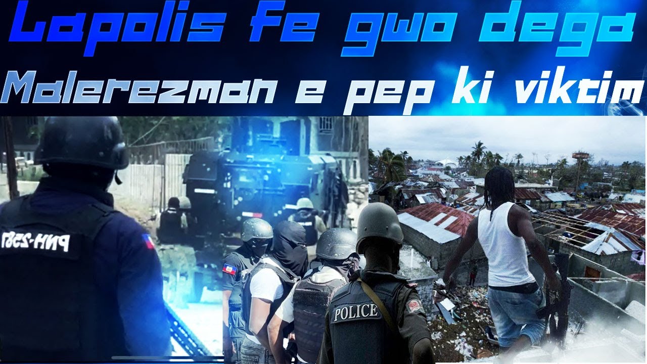 Lapolis kraze kay malere yo pou chache yon bandi pandanl anba bab yo a sa tris - YouTube