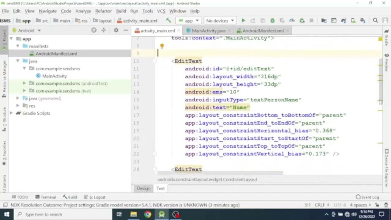 Send SMS using Intent in Android Programming - YouTube