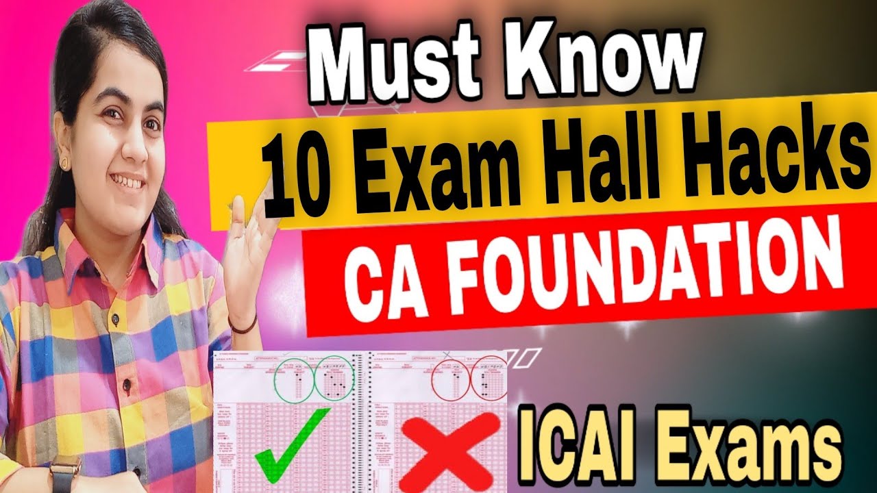 10 Exam Hall Hacks📋 MUST KNOW For CA Foundation June 2023 | CA Learners ...