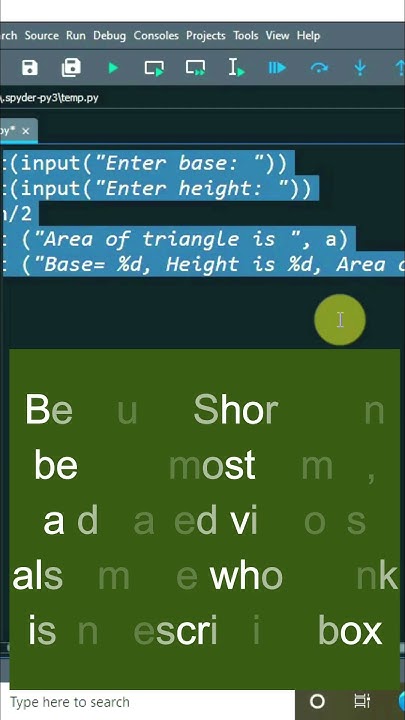 Using Pi In Python Area Of Circle Program In Python Shorts Python3 Ytshorts Bintuharwani