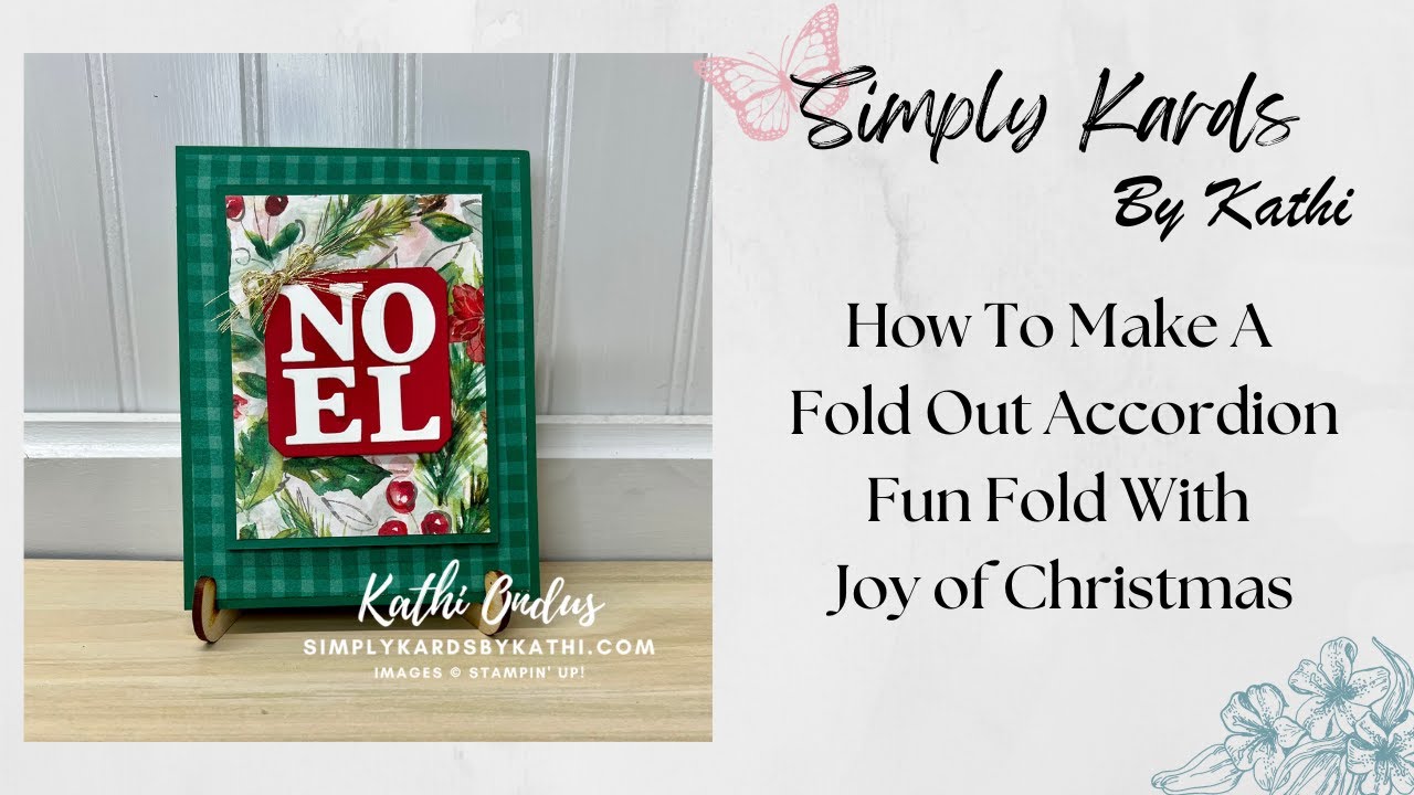 Make a Fold Out Accordion Fun Fold With Joy of Christmas - YouTube