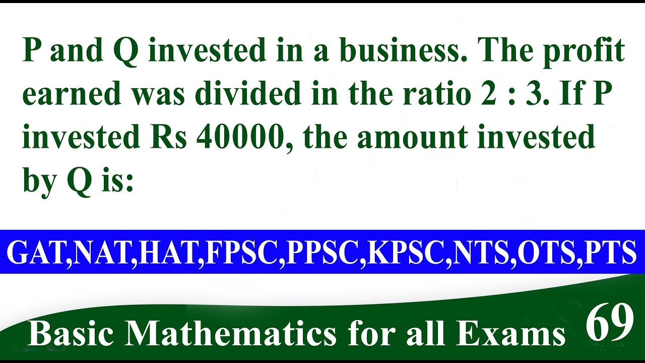 Basic Mathematics for all competitive exams: Lesson No. 69 - YouTube